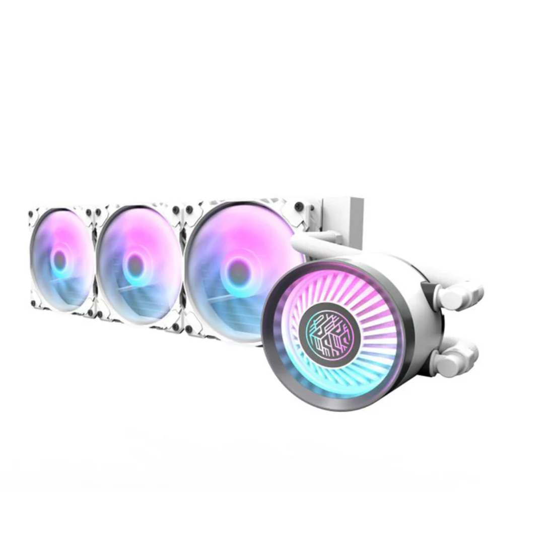 DarkFlash Nebula DN-360 RGB All-In-One 360mm Liquid CPU Cooler- White ...